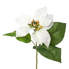 Artificial poinsettia HIKOL, white, 14"/35cm
