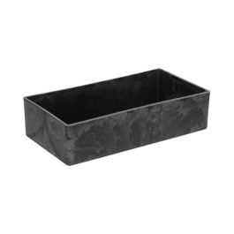 Rectangular tray ANDREJA made of plastic, black, 8"x4,1"x2"/20x10,5x5cm
