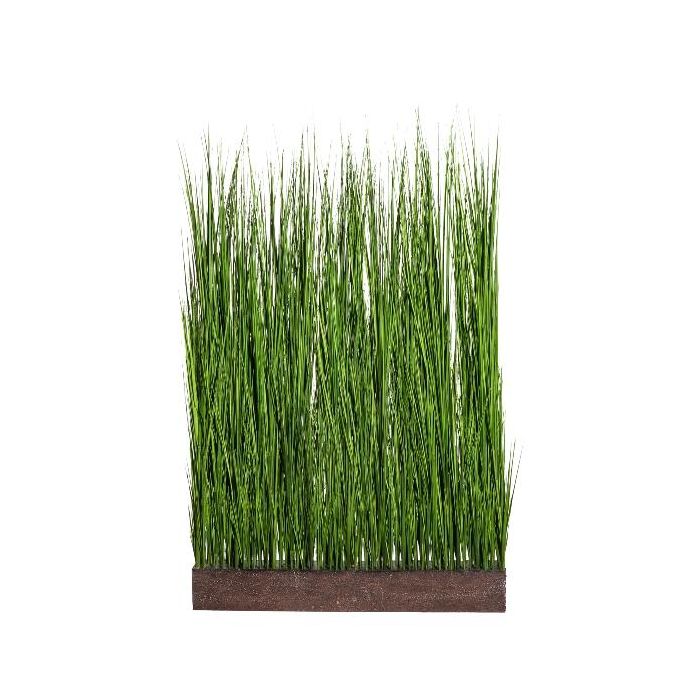 Artificial foxtail grass room divider WINNIE in synthetic box, green, 3ftx8"x5ft/100x20x150cm
