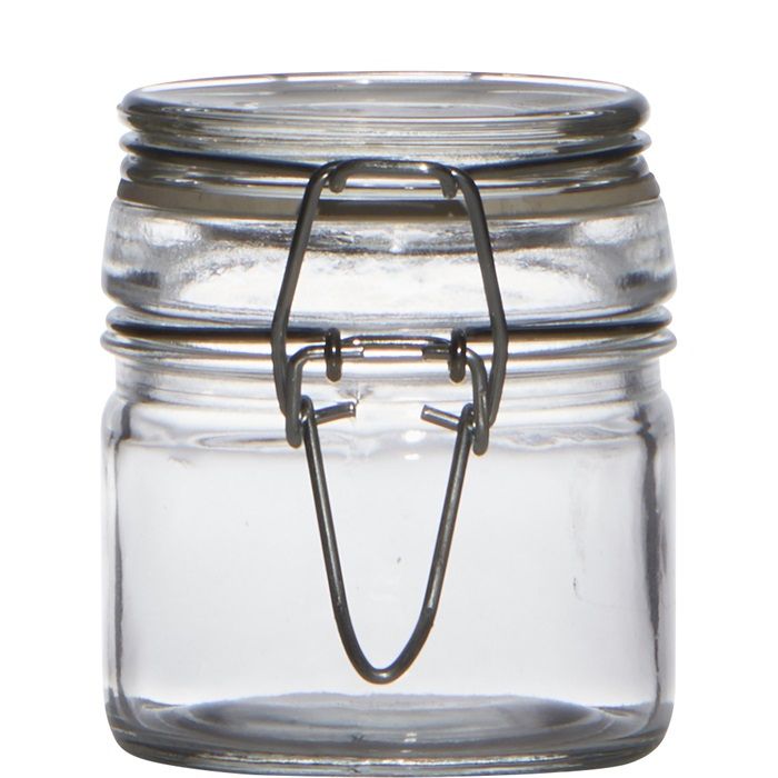 Mini preserving jar / spice jar POPPY with lid, cylinder/round, clear ...