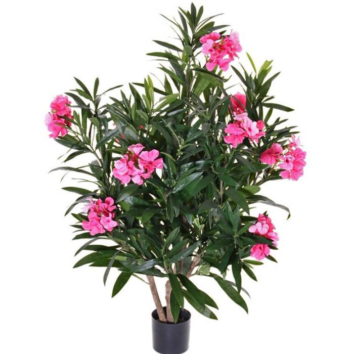 Artificial oleander FIORELLO, natural stems, pink, 4ft/110cm