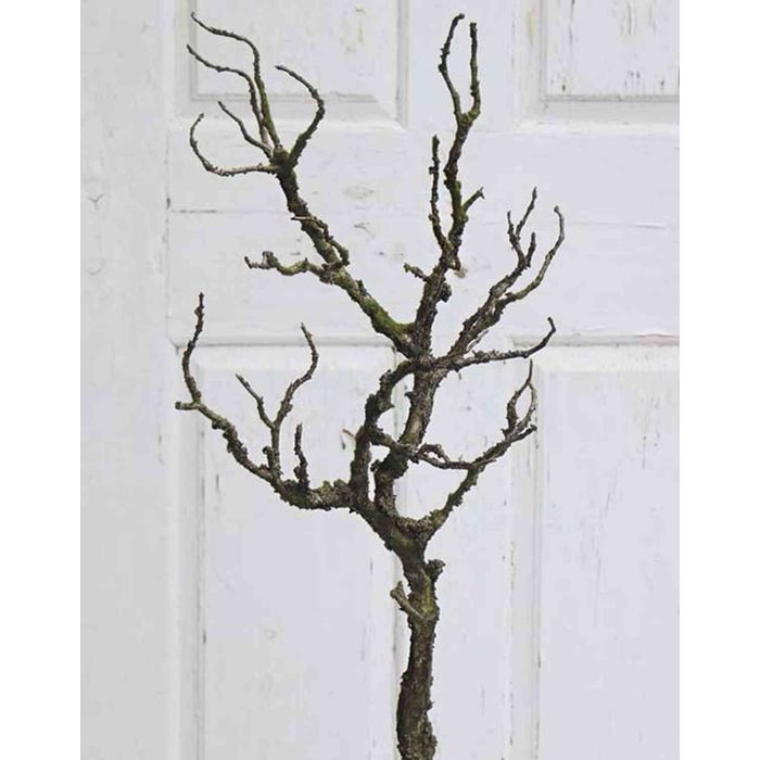 Artificial plum tree branch RICHIE with moss, brown, 3ft/90cm
